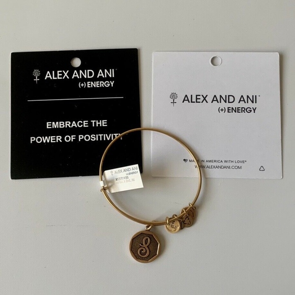 Alex and Ani | Jewelry | Nwt Alex Ani Letter Initial S Rafaelian Gold Rg Ewb Expandable Wire ...